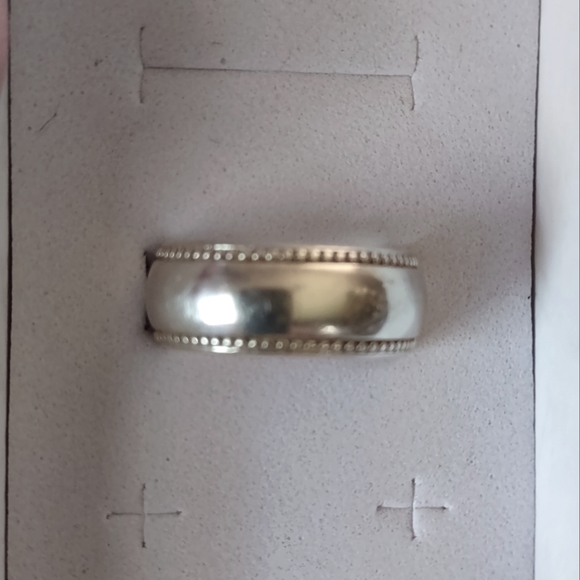 Jewelry | Sterling Silver Band With Silver Bead Trim Around The Band 75 ...